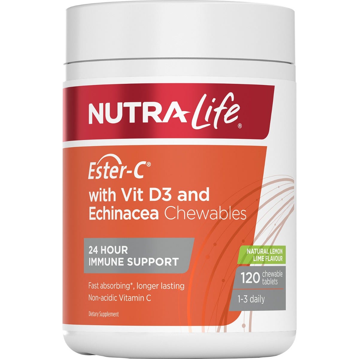 Nutra-Life - Ester C with Vit D3+Echinacea Chewables - Health 2000