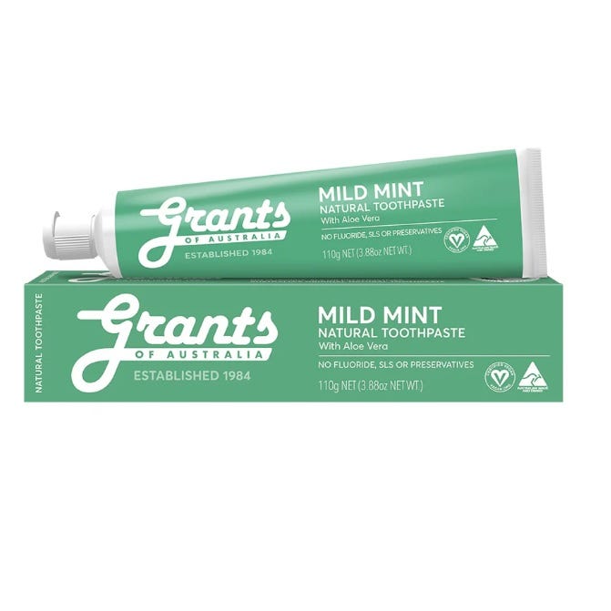 Grants - Mild Mint Natural Toothpaste - Health 2000